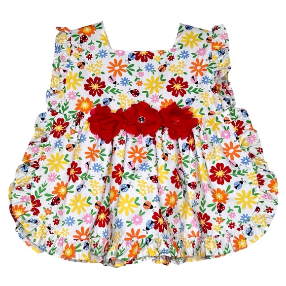 Good Lad | Dresses | Good Lad Cracker Barrel Floral Ladybug Dress ...